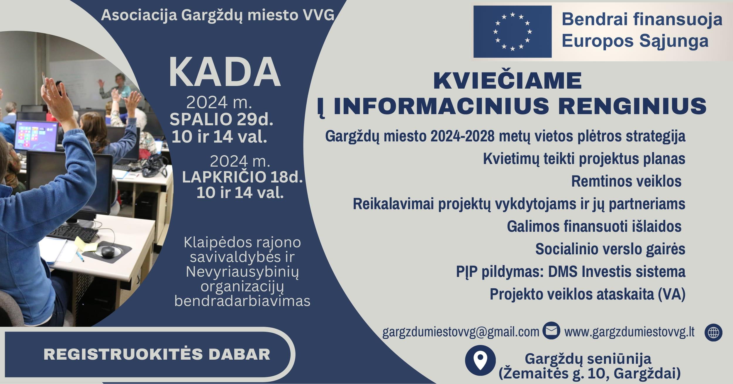 Gargždų miesto VVG kviečia į informacinius renginius - Klaipėdos rajono ...